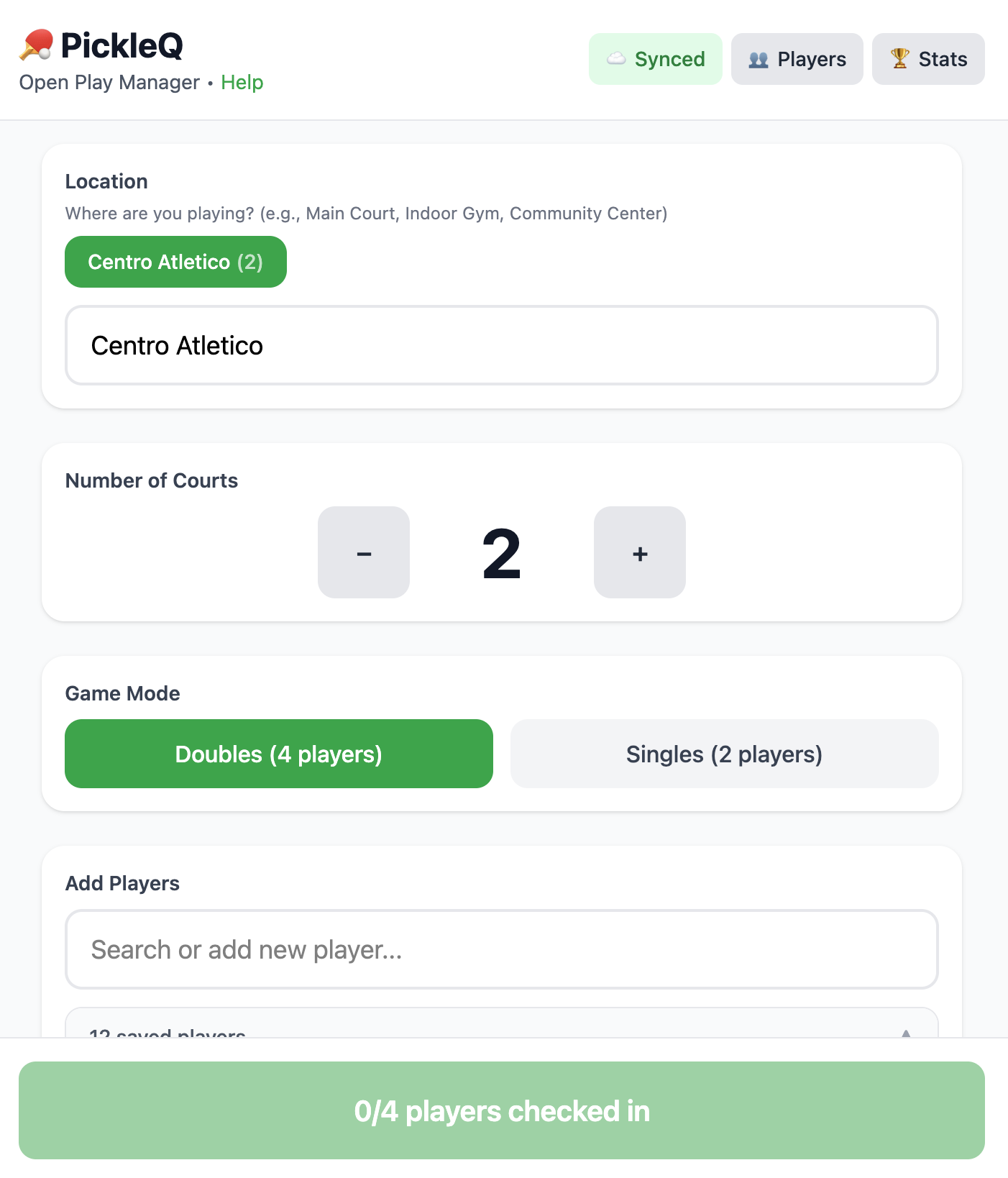 PickleQ — Free Pickleball Open Play Manager & Court Rotation Tool
